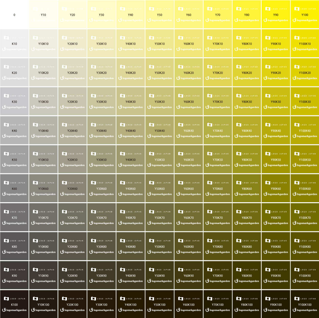 CMYKカラーの色見本（プロセスカラーのカラーチャート）-ロゴデザインの現場から